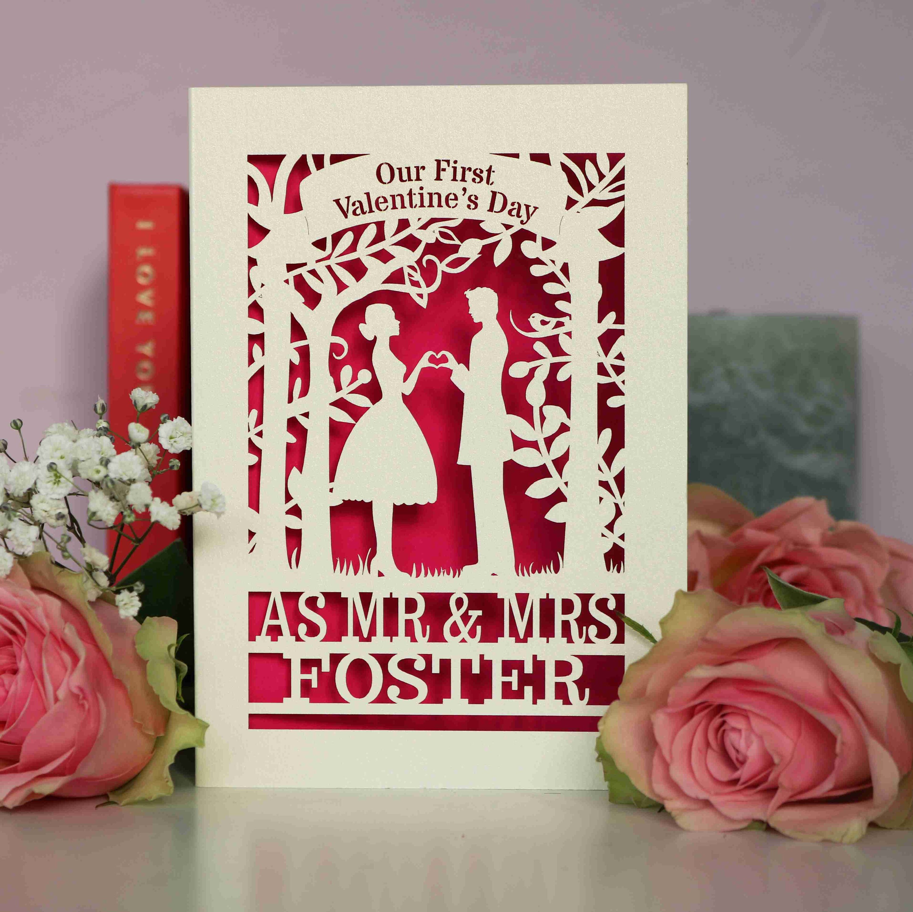 Personalised Couple First Valentine's Card Our 1st - Etsy UK