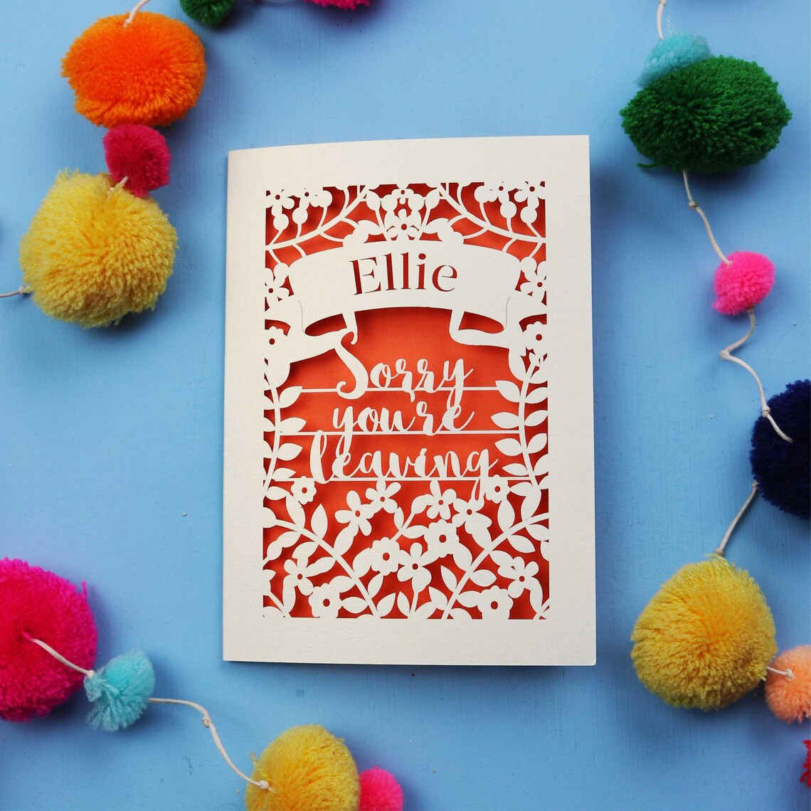 Personalised Leaving Card, Papercut Sorry You're Leaving Card, Sku ...