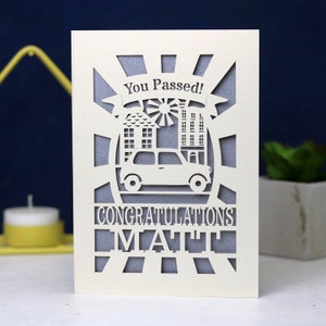 Personalised Papercut Driving Test Pass Card, Congratulations Laser Cut ...