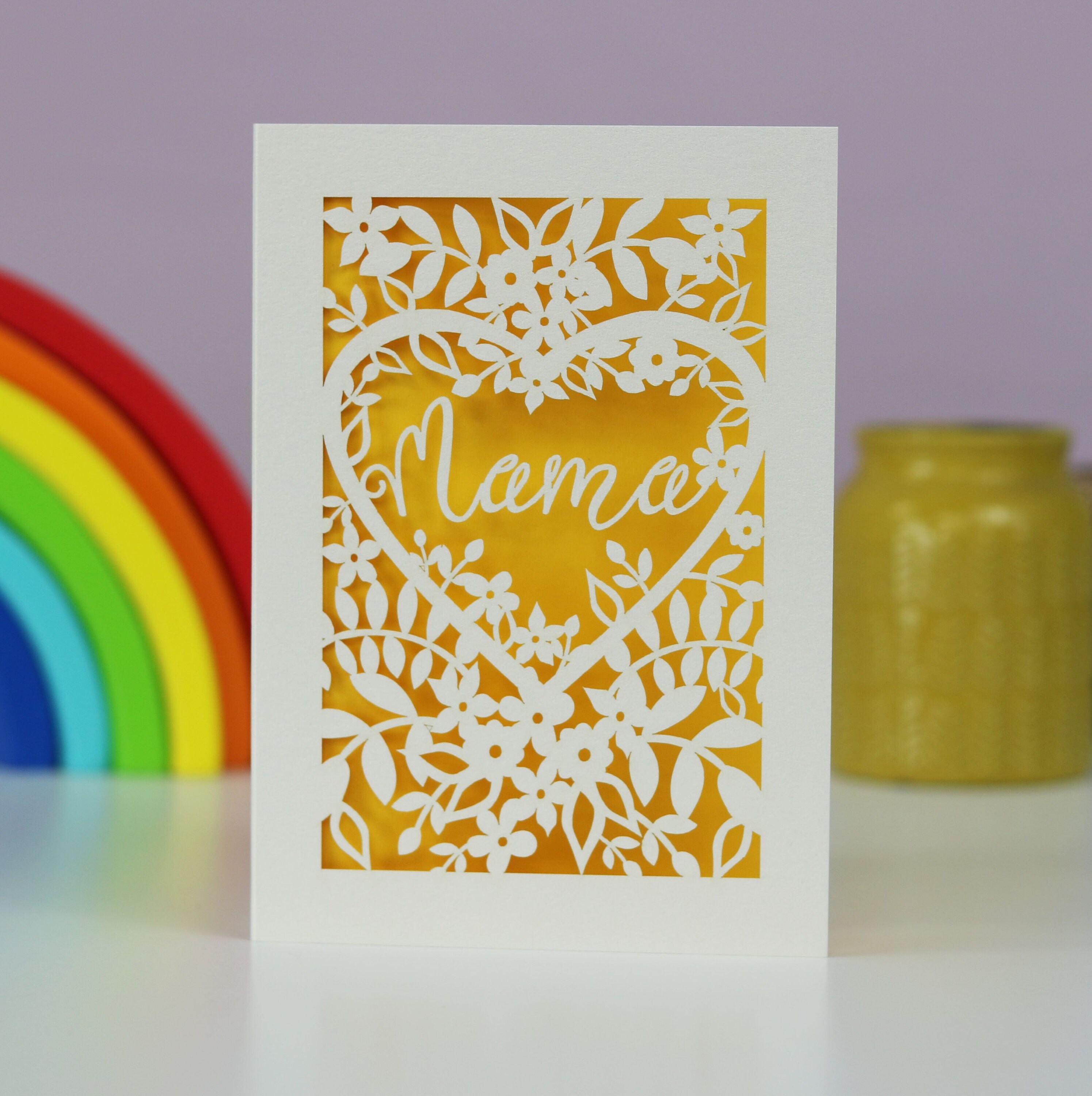 Mama Papercut Card for Mother's Day Sku_mum_mummy - Etsy UK