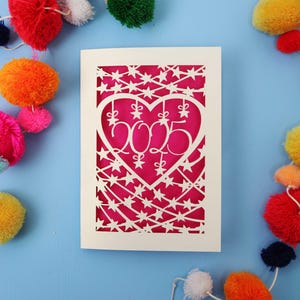 Papercut 2025 Happy New Year Card - Etsy