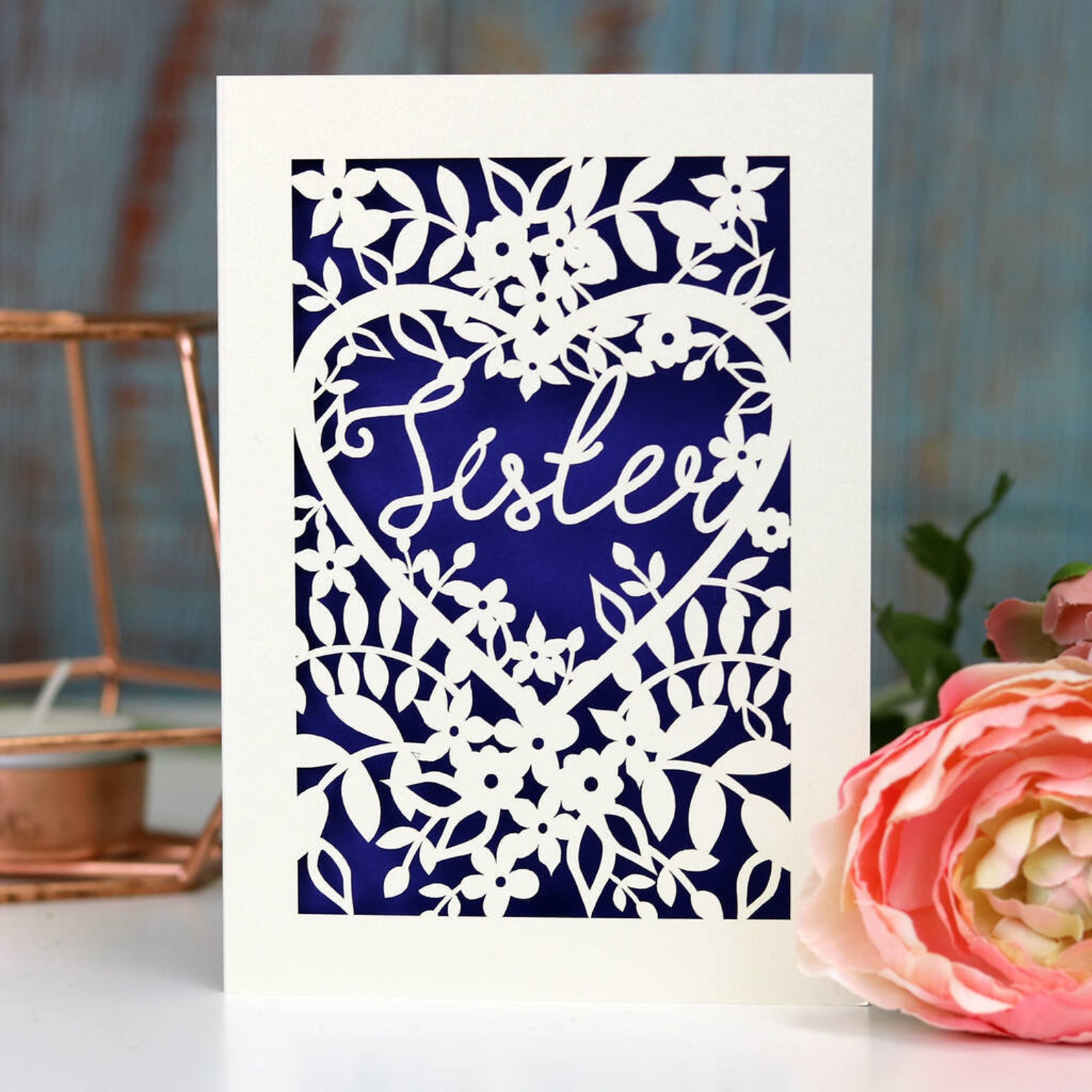 Papercut Sister Card Sku_sister - Etsy