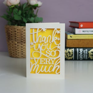 Paper Cut Thank You Card - Etsy