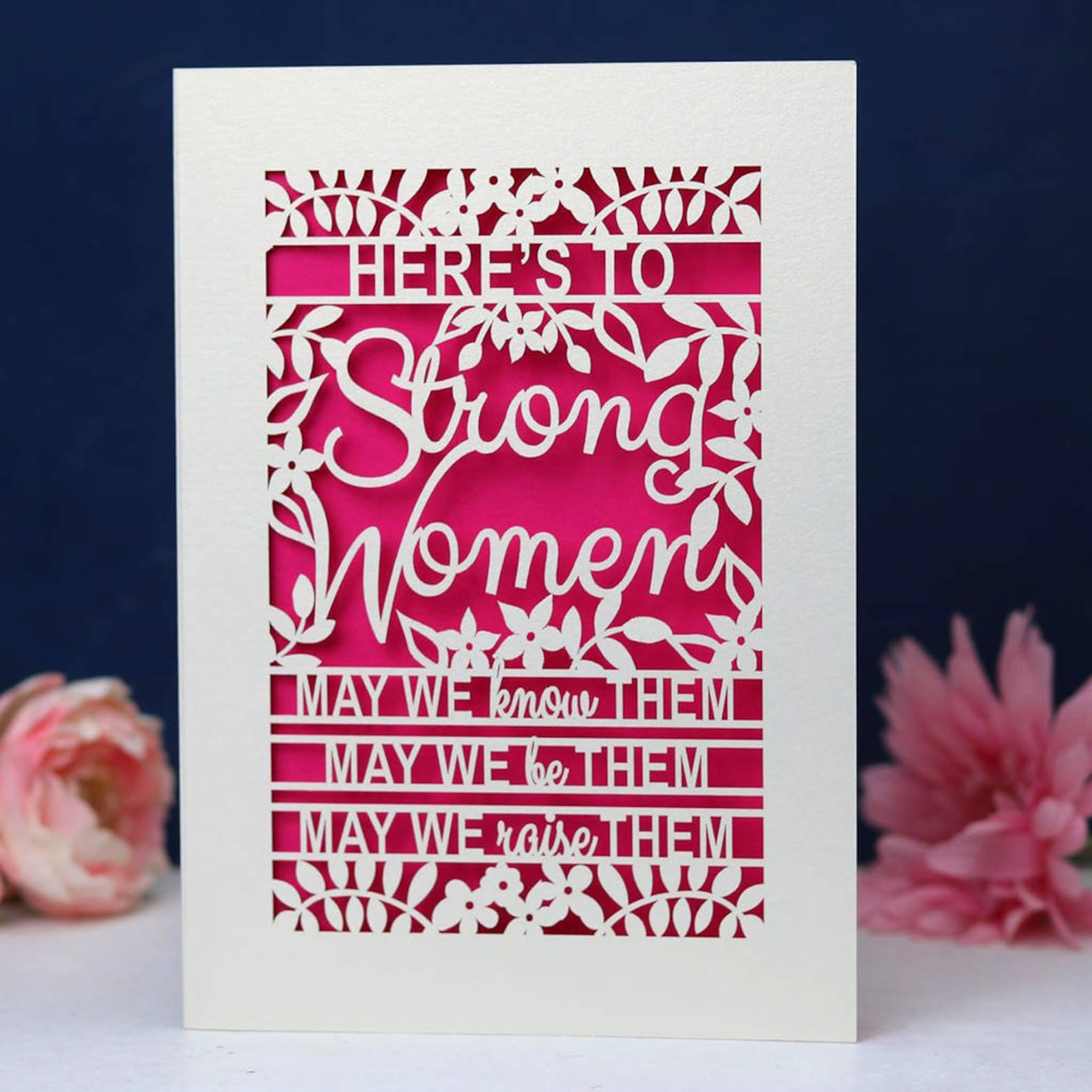 Papercut 'strong Women' Card, Mothers Day, International Women's Day - Etsy