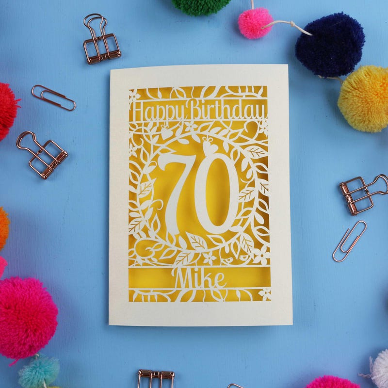 70th Birthday Card Idea - Etsy UK