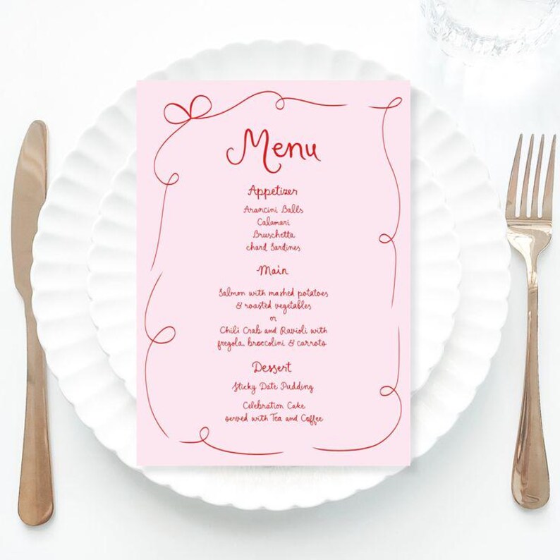 Menu Template for Small Food Business - Etsy