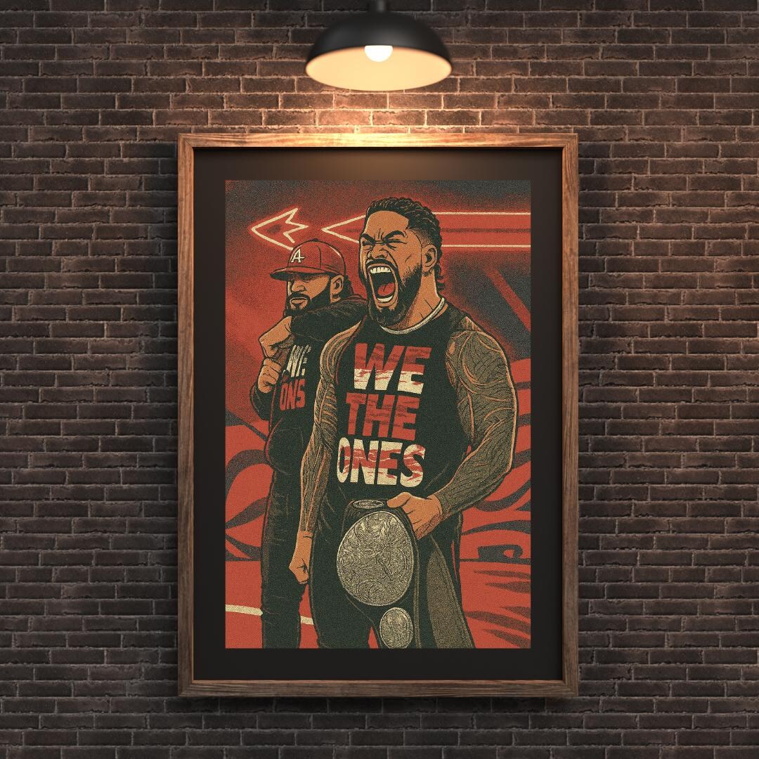 The Usos WWE Cartoon Digital Wall Art - "we the Ones" Poster ...