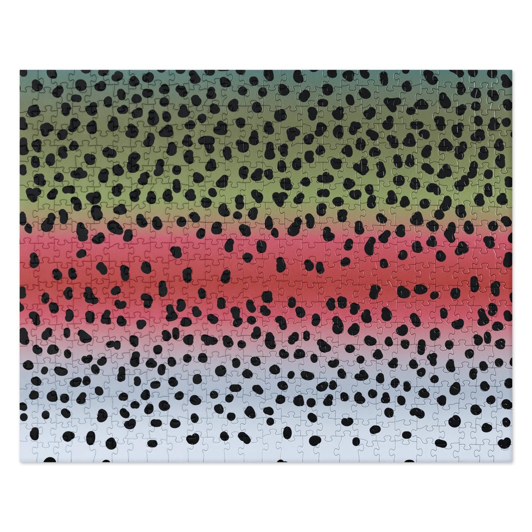Rainbow Trout Skin Pattern Jigsaw Puzzle, Family Fun - Etsy