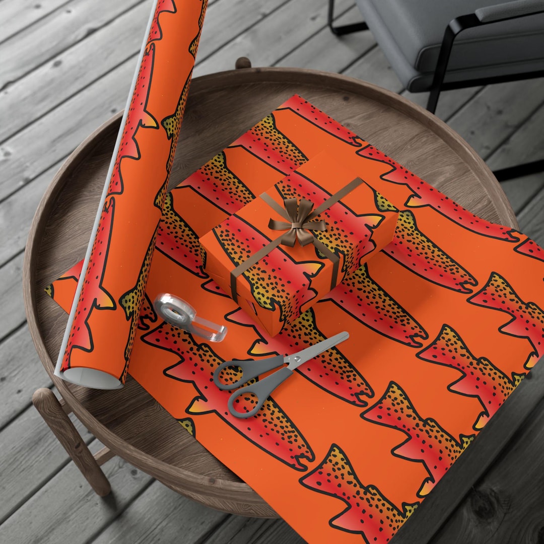 Cutthroat Trout Wrapping Paper Set for All Occasions | Fisherman Gift ...
