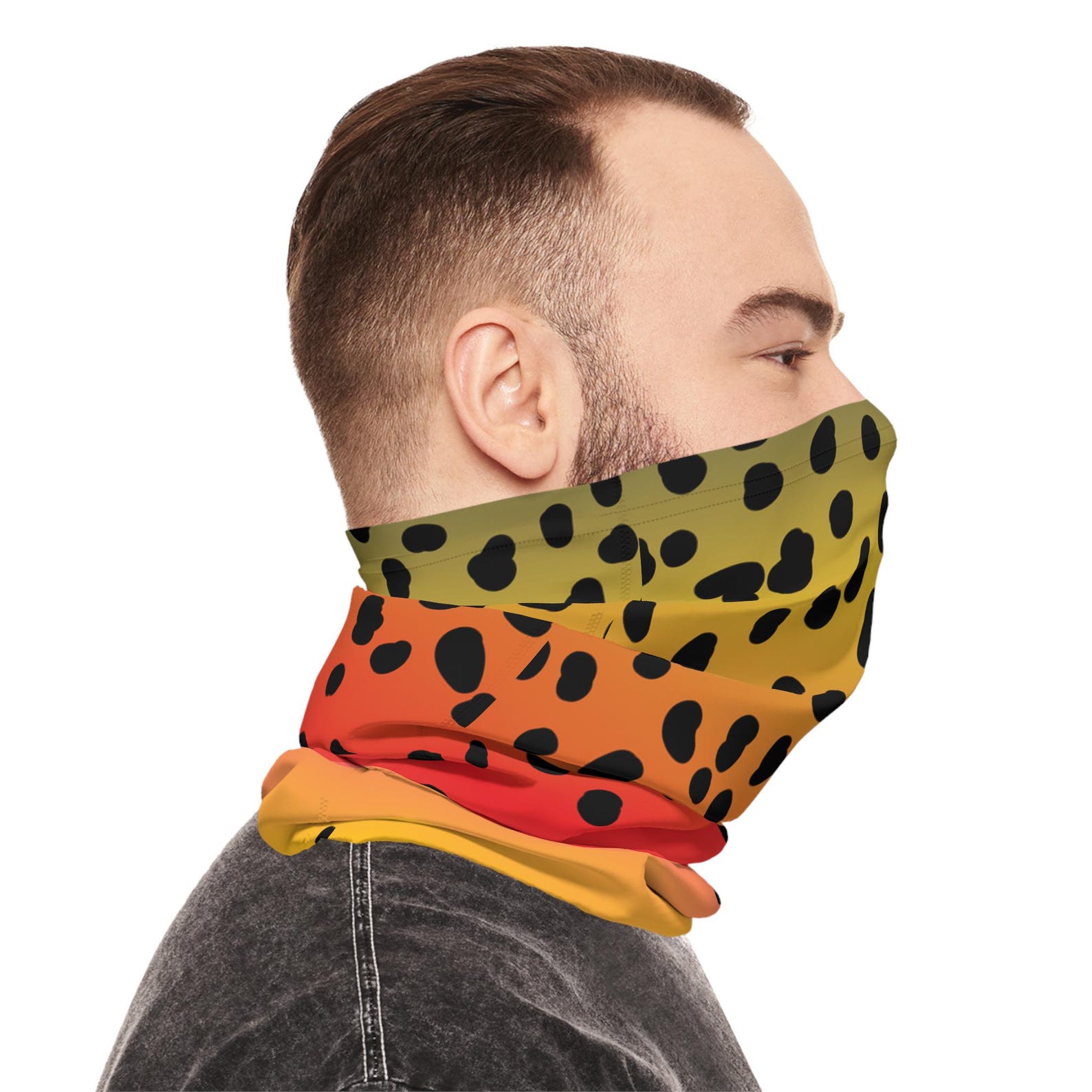 Cutthroat Trout Skin Lightweight Fishing Neck Gaiter - UPF 50+ Neck and ...