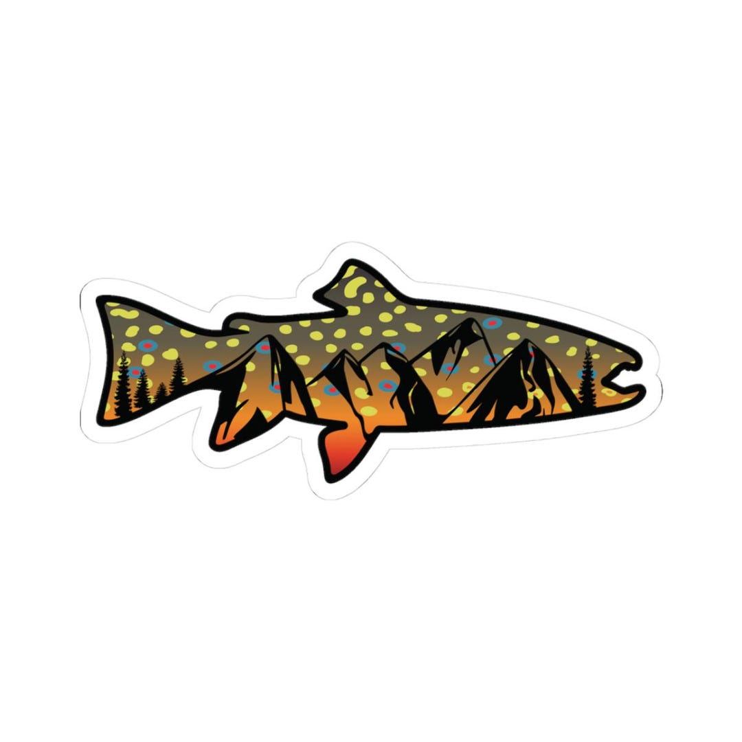 Brook Trout Skin Pattern Vinyl Sticker: Fly Fishing Decal - Etsy