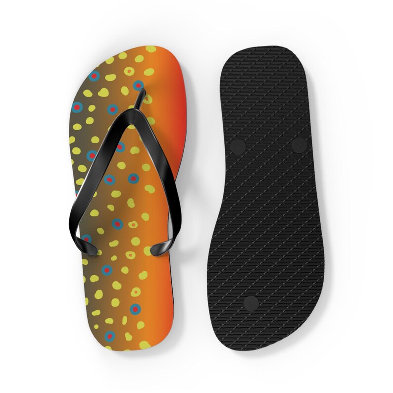 Brook Trout Skin Pattern Flip Flops: Fishing Lover Gift - Etsy