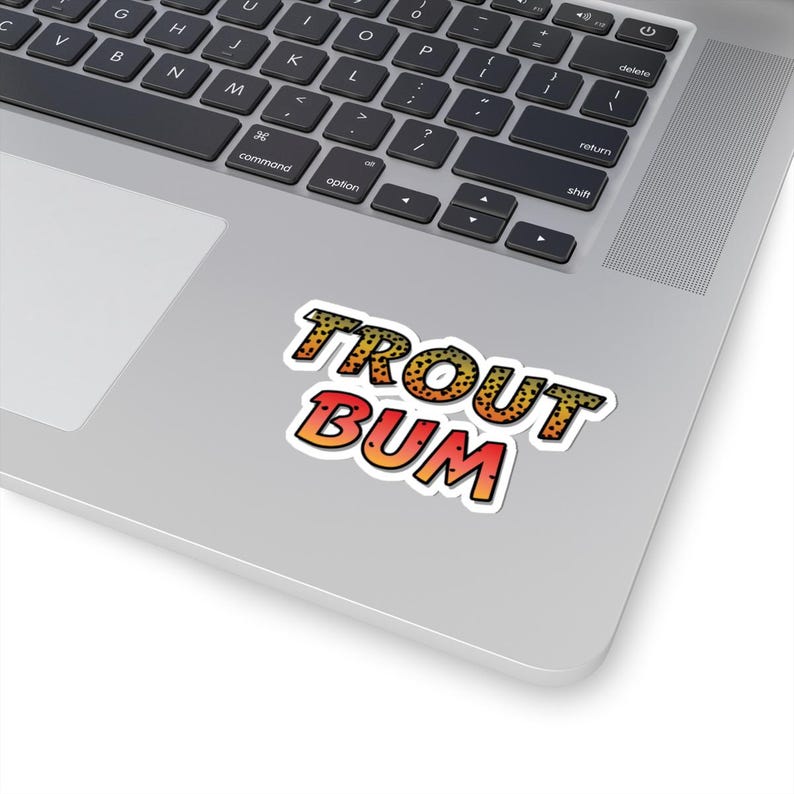 Cutthroat Trout Bum Glossy Kiss-cut Stickers Gift for Anglers, Laptop ...