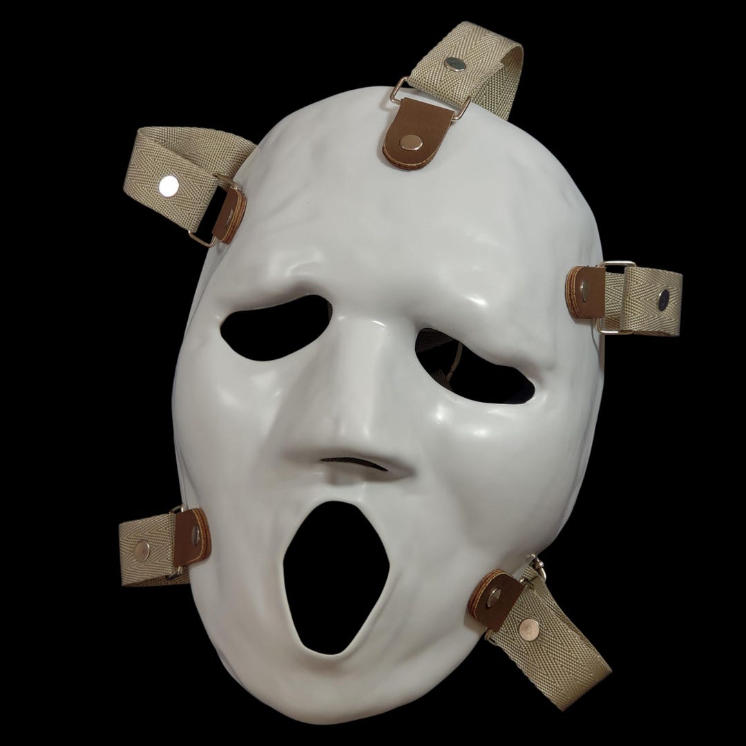 Mask Ghost Brandon J. Kit Pre-cut White + Straps + Black Eye Mesh ...