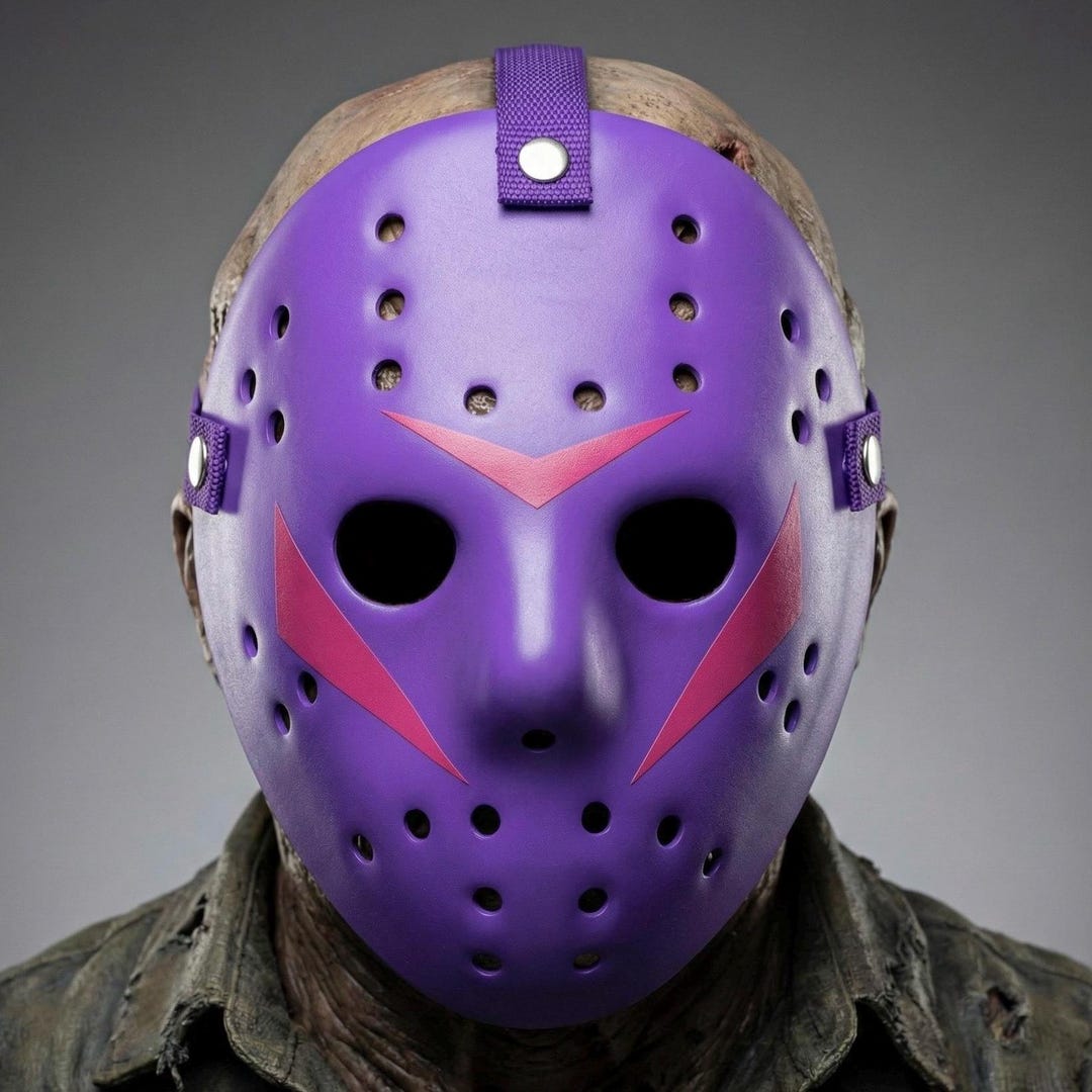 Jason Voorhees Hockey Mask – Purple Horror Slasher Replica Handmade ...