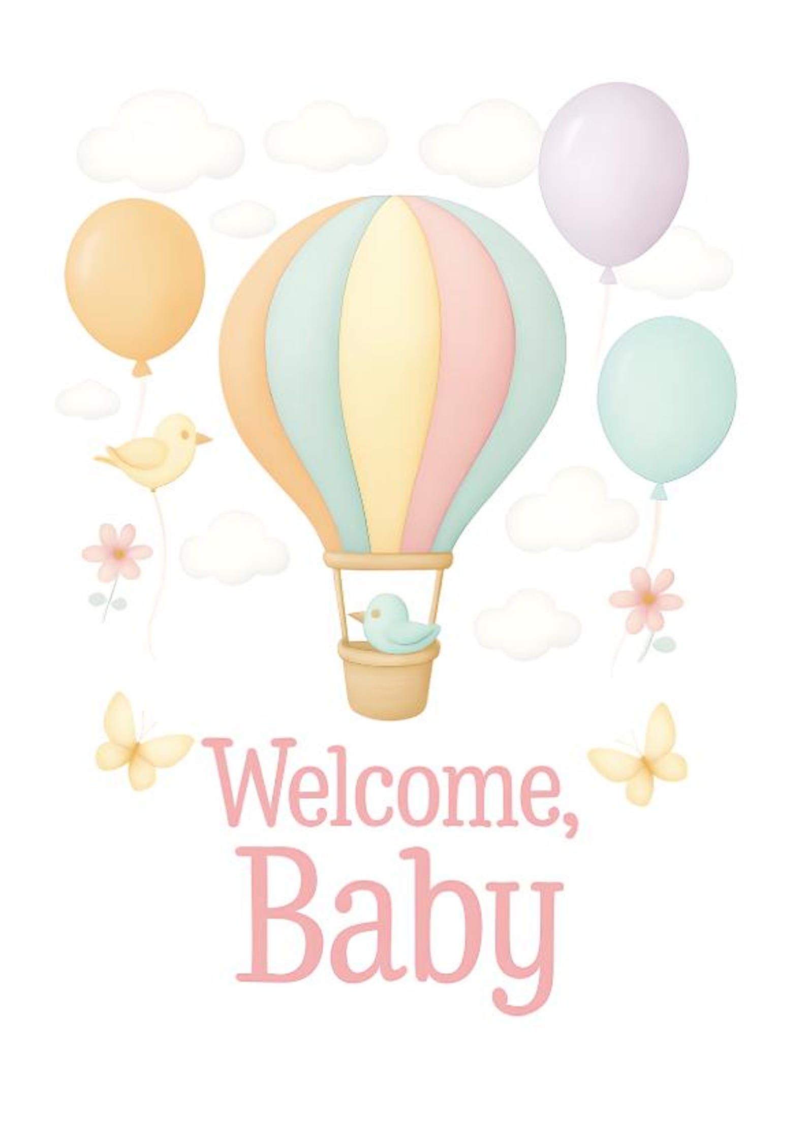 Set of 2 Baby Shower Cards – Printable Digital Download – Cute Gender ...