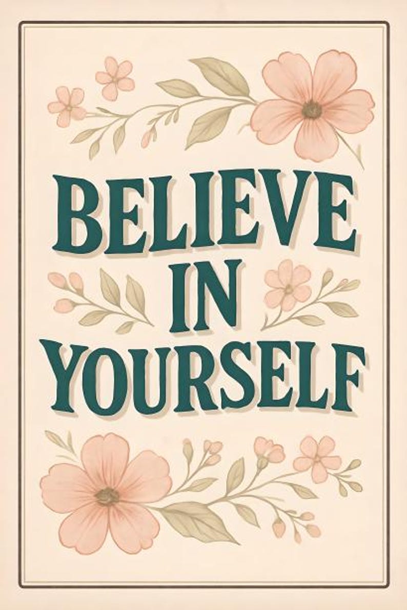 Believe in Yourself Digital Poster - Etsy