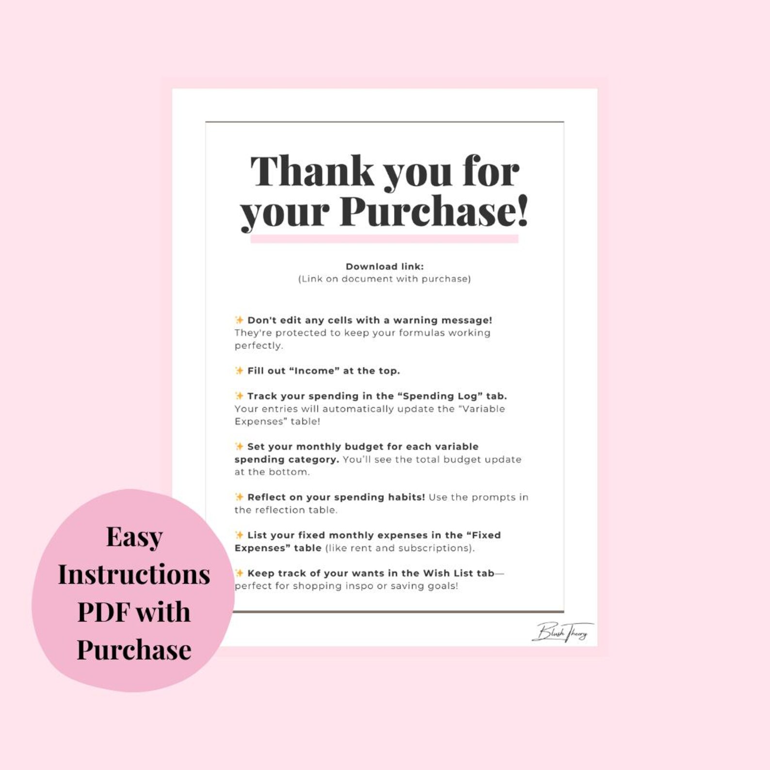 Girly Budget Tracker | Google Sheets Template (digital Download) - Etsy