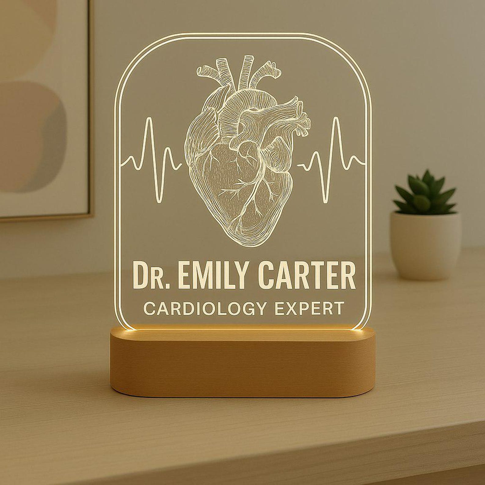 Dermatologist Custom Night Light | Personalized LED Gift With Laser ...