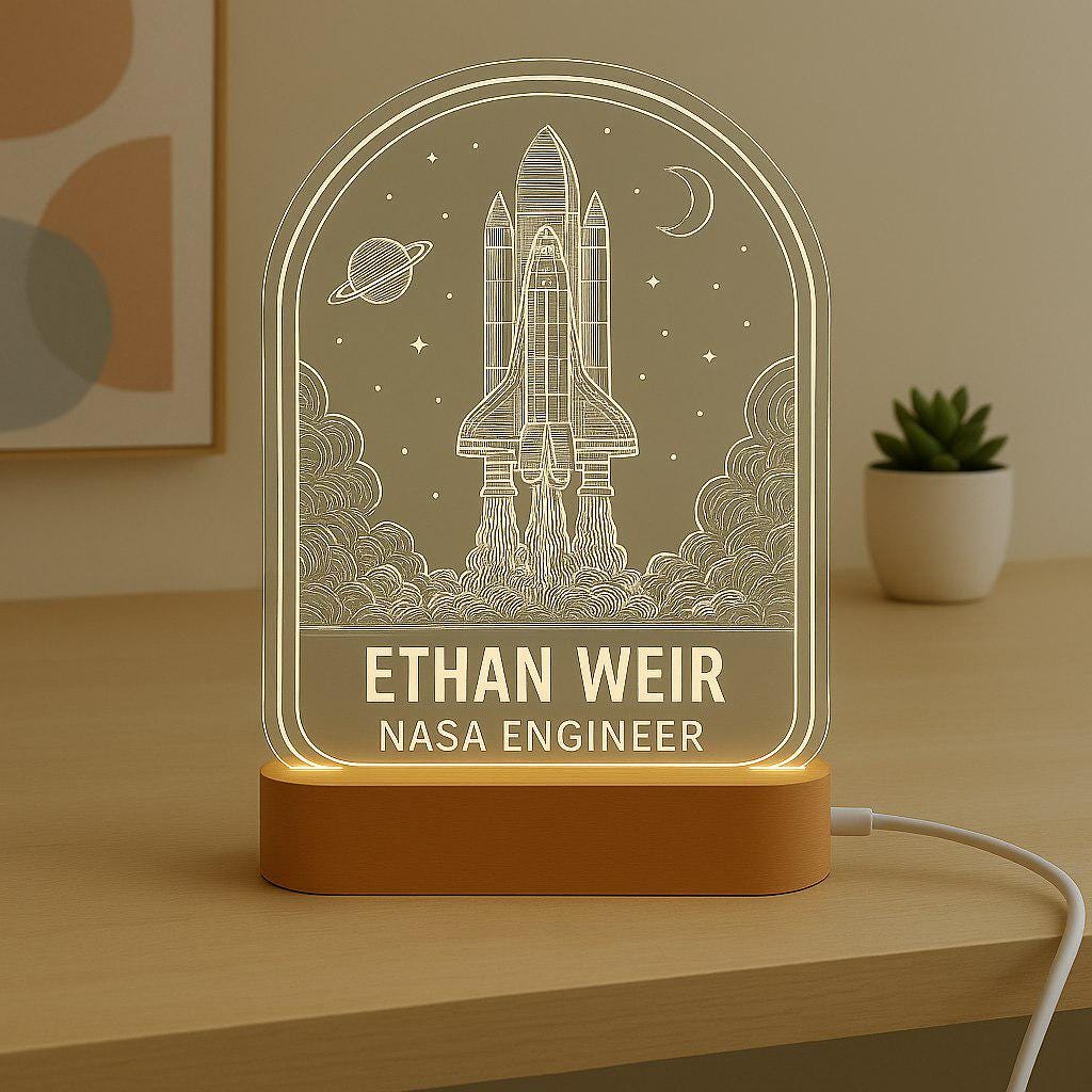 Planets and Stars Custom Night Light Personalized LED Gift With Laser ...
