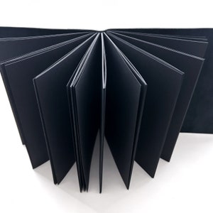 Black Paper Notebook, Unlined Sketchbook With Black Pages, Blackout ...