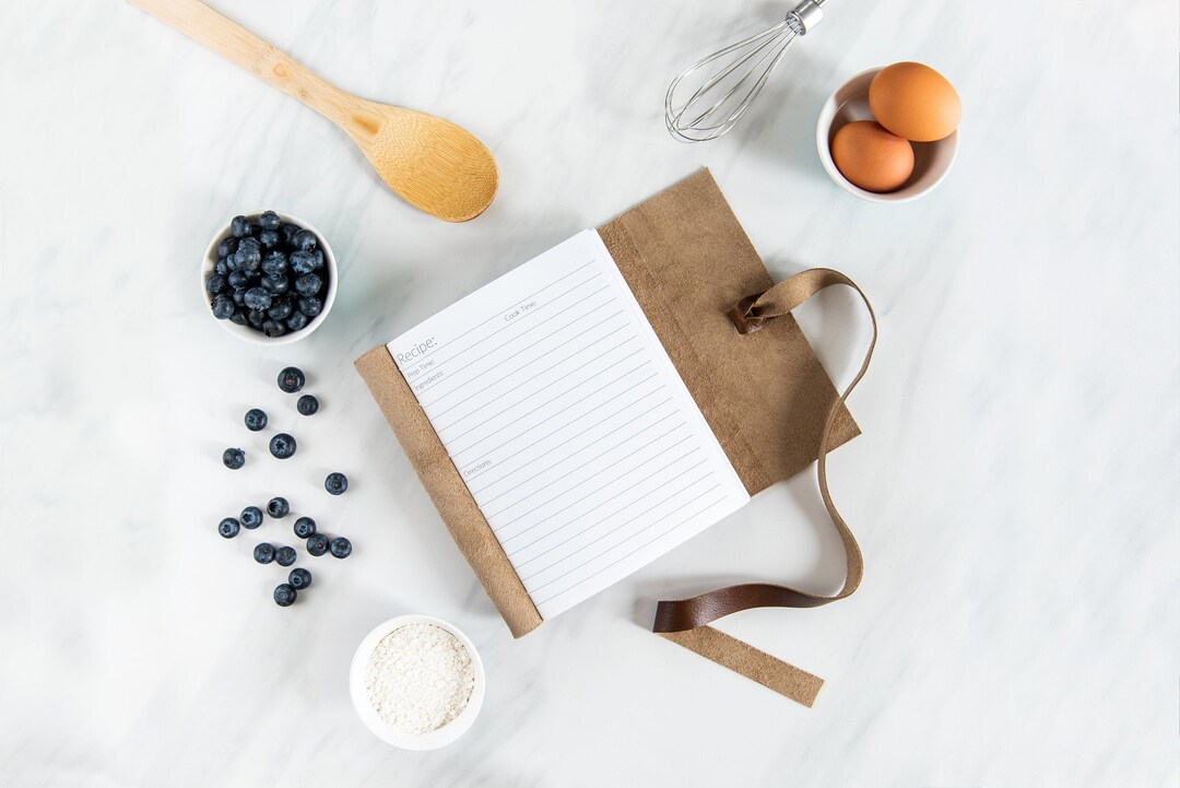 Handmade Leather Recipe Book, Personalized Recipe Book, Chef Gift ...