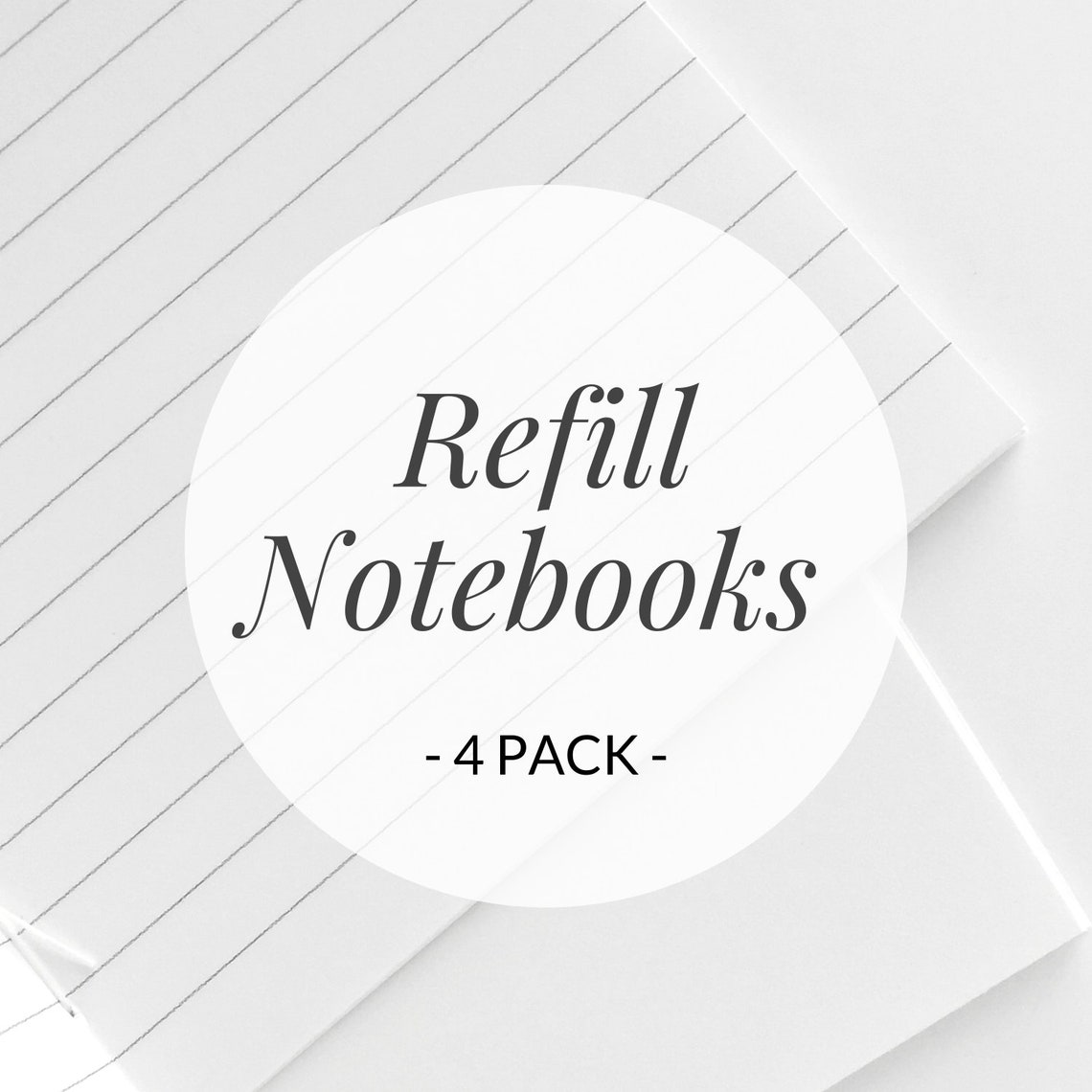 Pack of 4 Refill Notebooks for Refillable Leather Journals 24 - Etsy