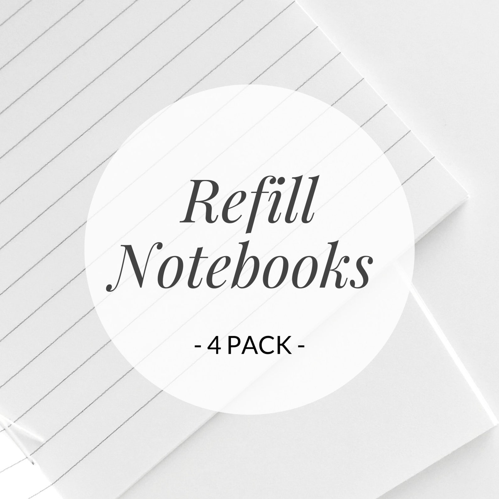 Pack of 4 Refill Notebooks for Refillable Leather Journals 24 - Etsy