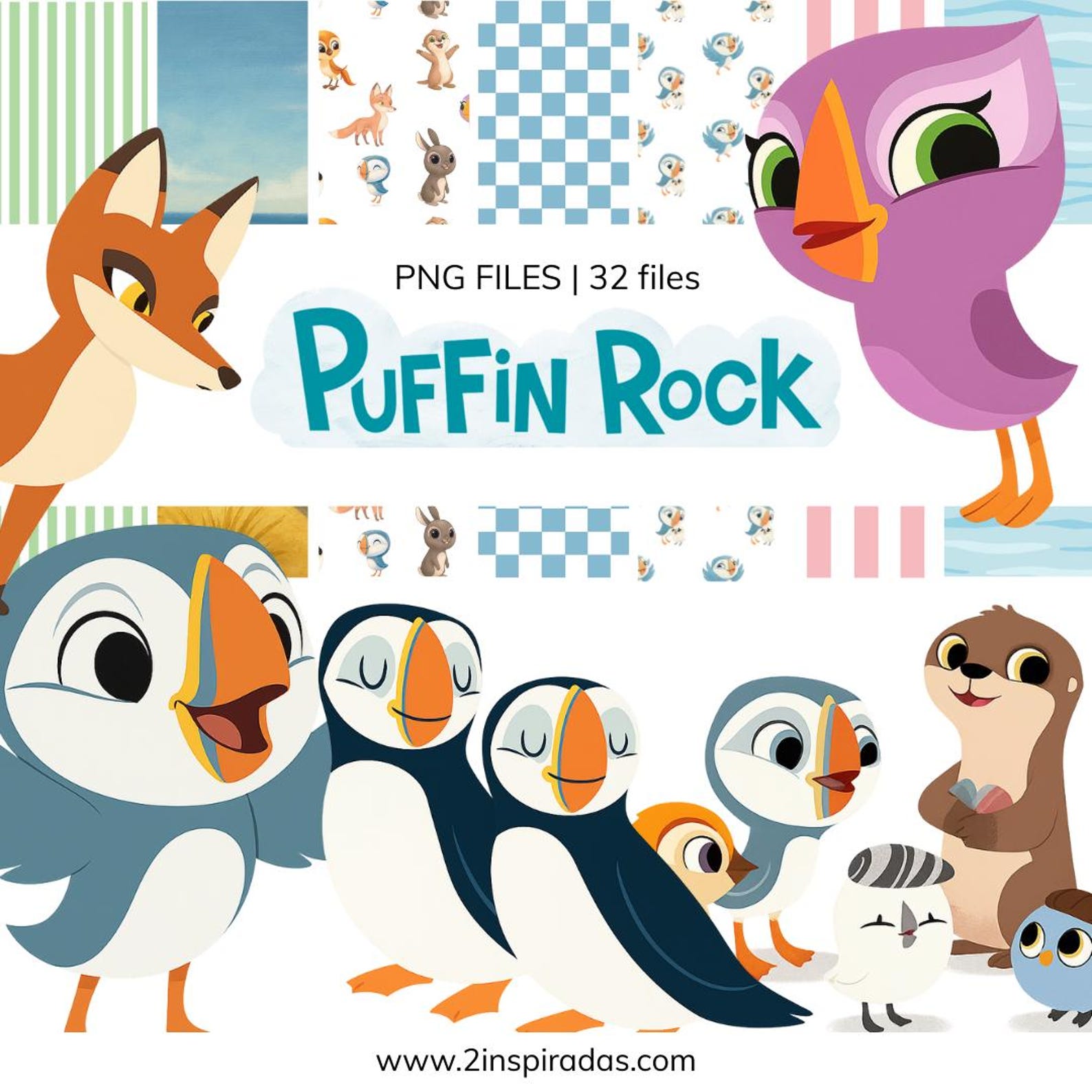 Images and Backgrounds of Puffin Rock - Etsy