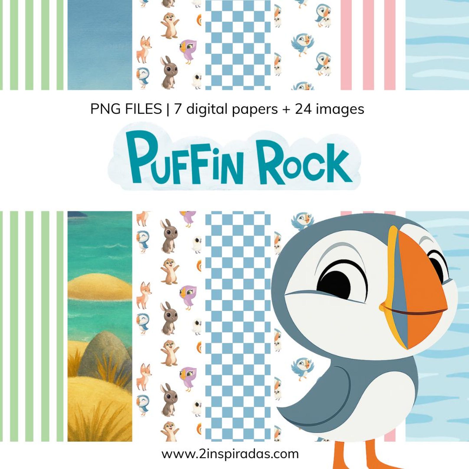 Images and Backgrounds of Puffin Rock - Etsy