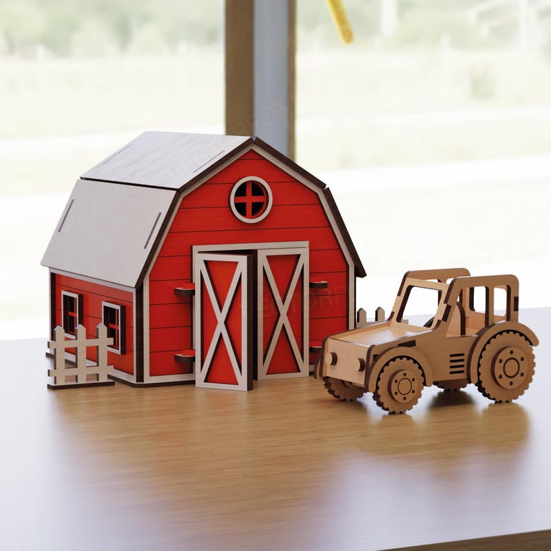 Kids Barn Play Set - Etsy UK