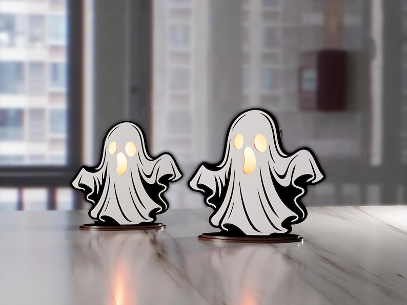 Halloween Ghost Lantern – Laser Cut File | Halloween Ghost SVG ...