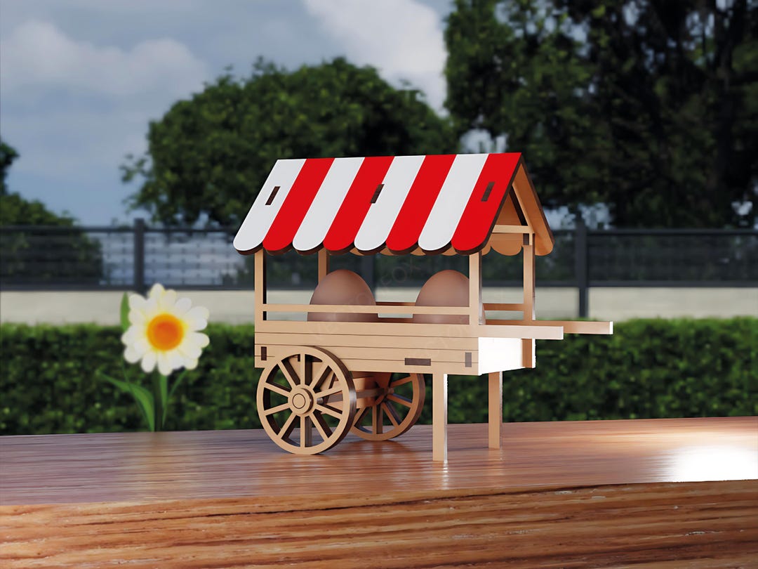 Easter Egg Wagon Display – Laser Cut File | Candy Cart SVG | Movable ...