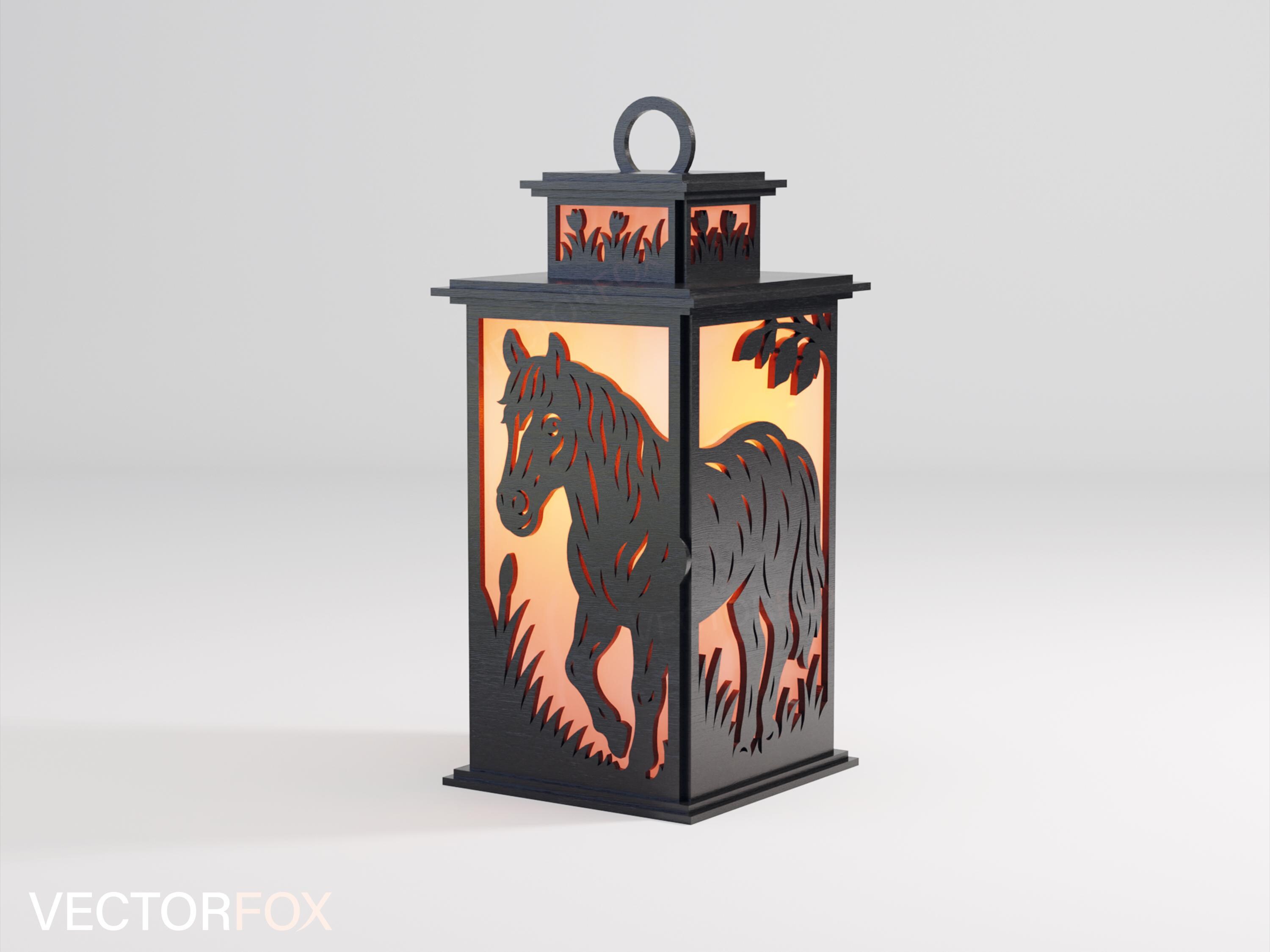Horse Lantern – Laser Cut File | Horse SVG | Farmhouse Decor | Wooden ...