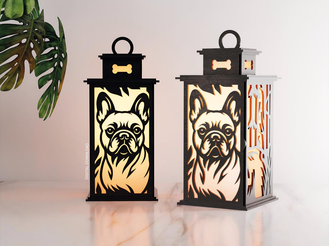 French Bulldog Lantern – Laser Cut File | Frenchie Dog SVG | Dog Lover ...