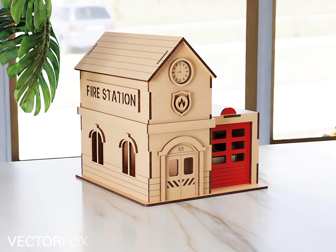 Fire Station Bundle – Laser Cut File | Fire Truck & Station SVG | Kids ...