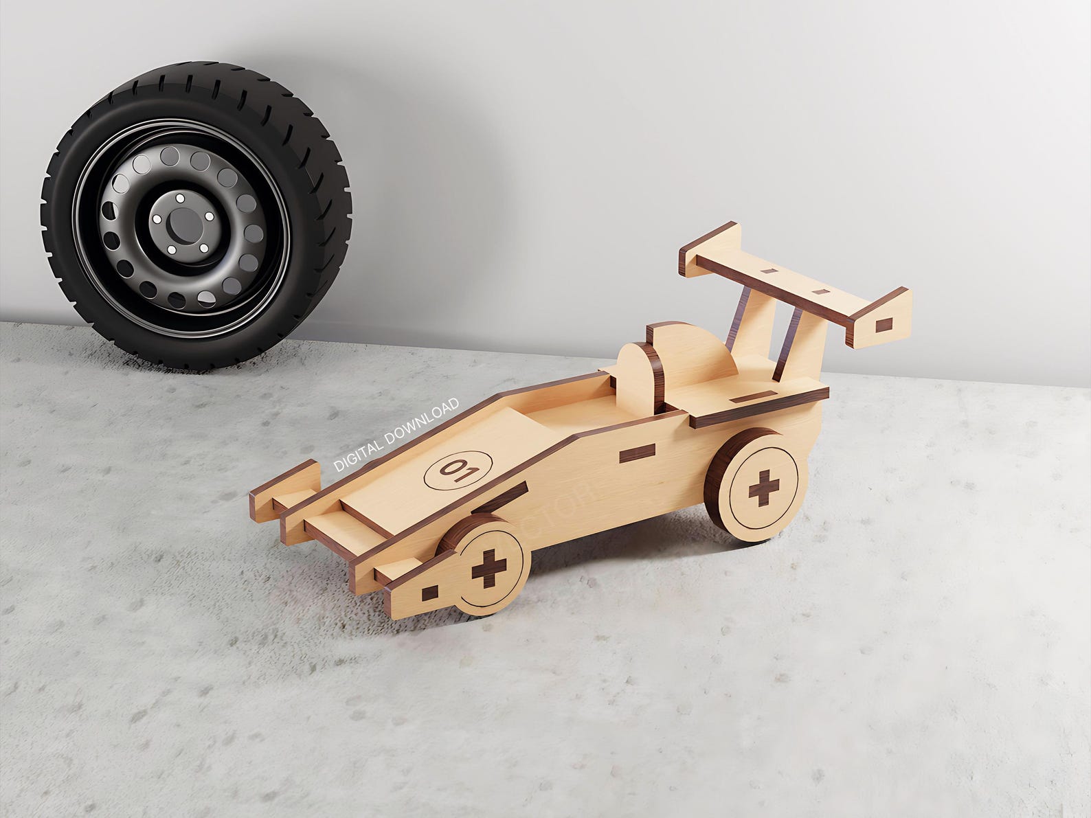 Drag Race Car – Laser Cut File | Race Car SVG | Wooden Toy Racer ...