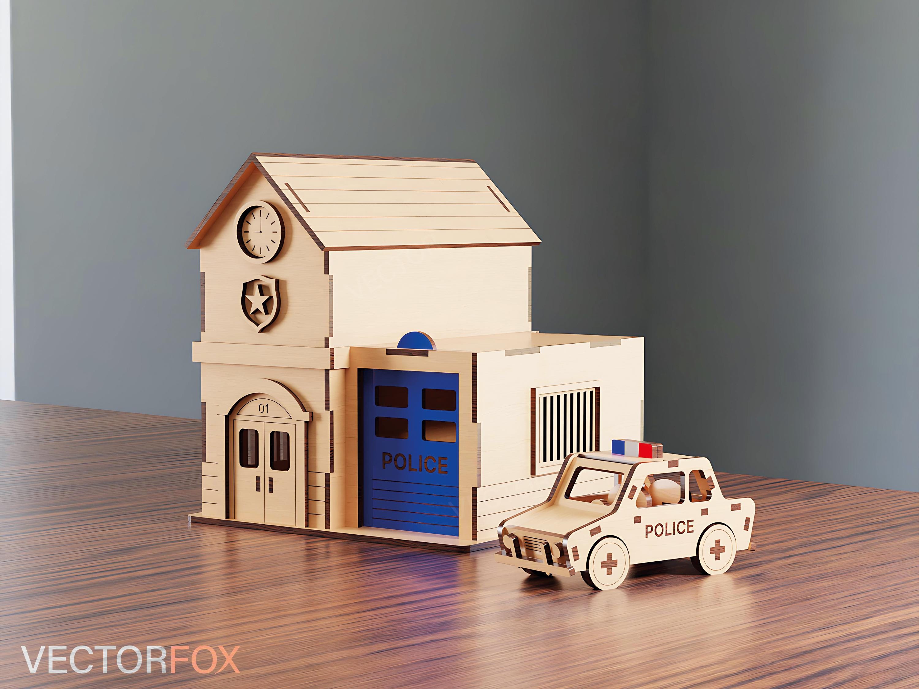 Police Station Bundle – Laser Cut File | Police Car & Station SVG ...