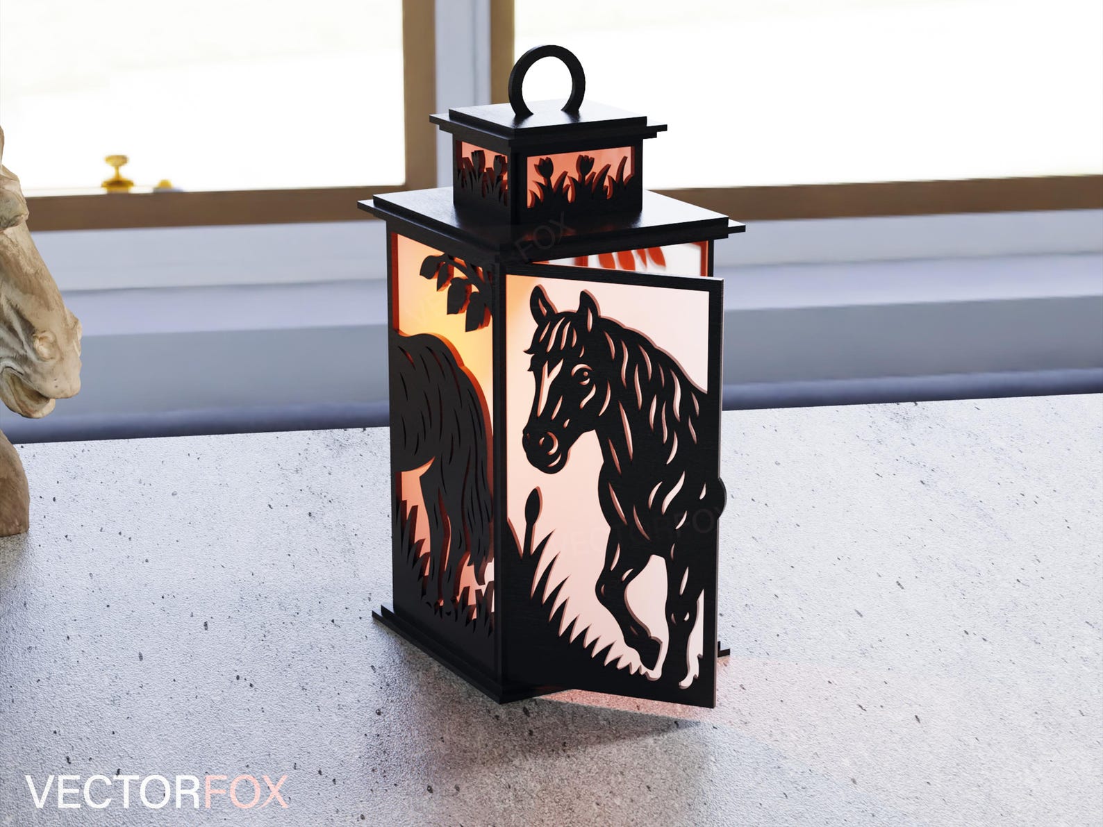 Horse Lantern – Laser Cut File | Horse SVG | Farmhouse Decor | Wooden ...