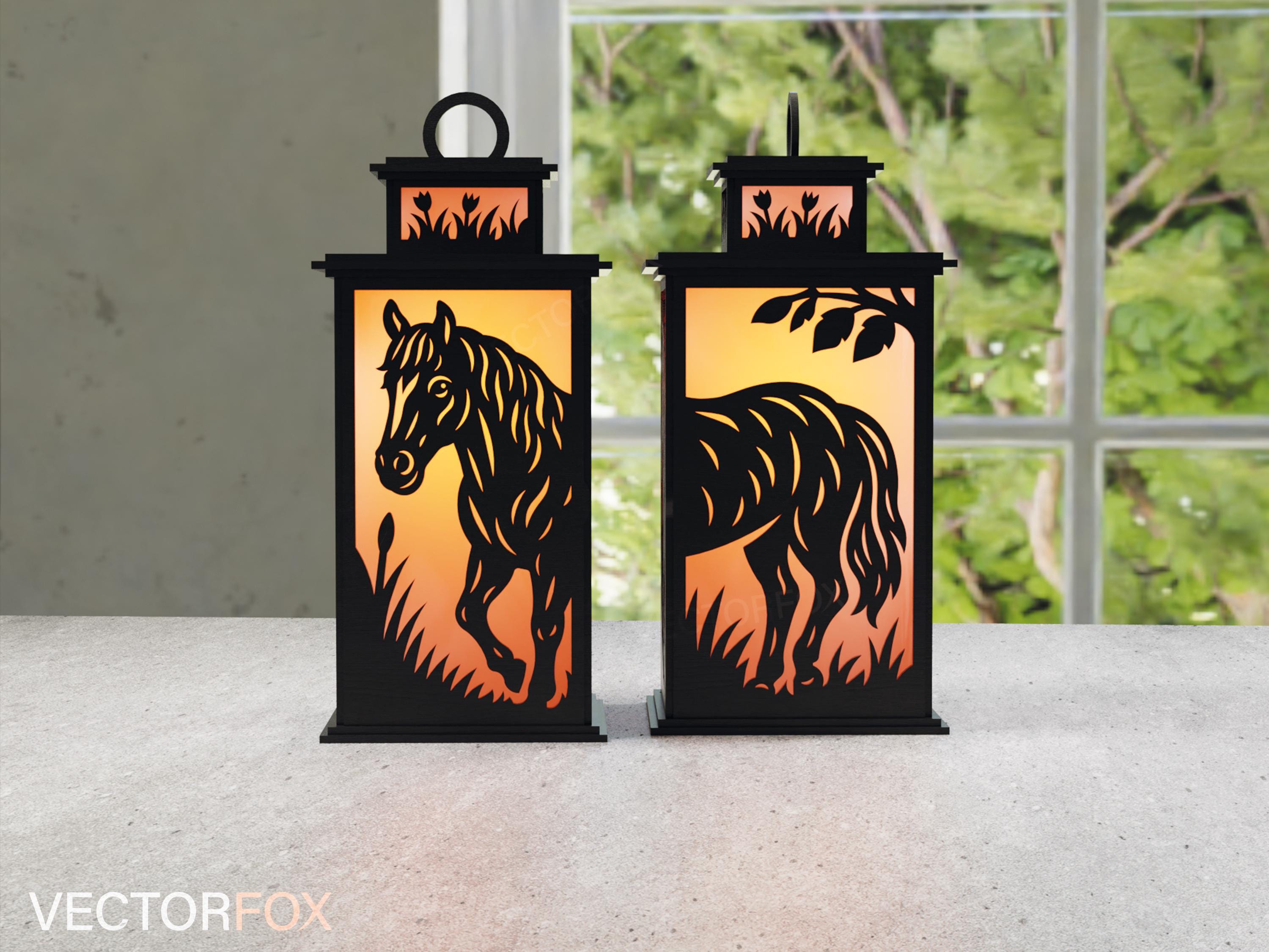 Horse Lantern – Laser Cut File | Horse SVG | Farmhouse Decor | Wooden ...