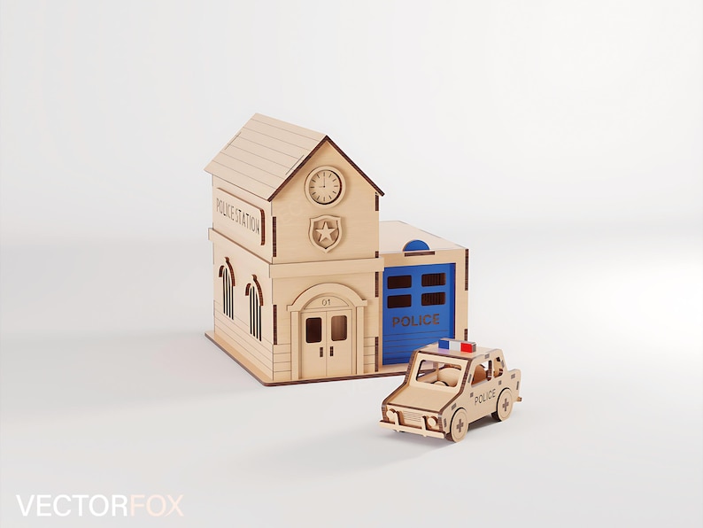 Police Station Bundle – Laser Cut File | Police Car & Station SVG ...