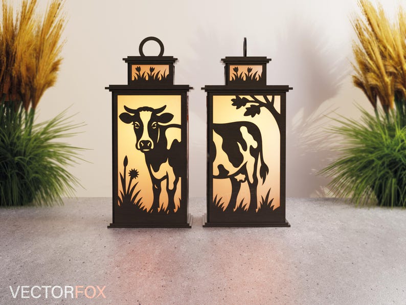 Farm Animal Lantern Bundle – Laser Cut Files | Cow, Sheep, Chicken ...