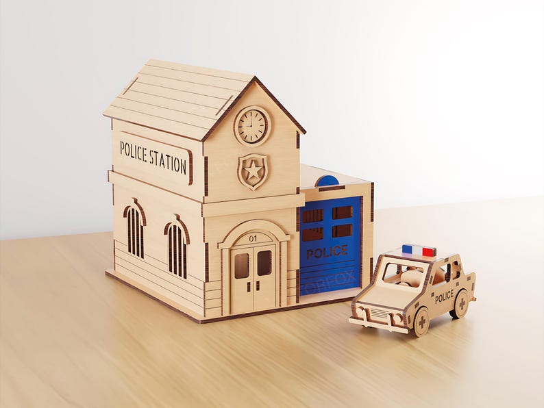 Police Station Bundle – Laser Cut File | Police Car & Station SVG ...