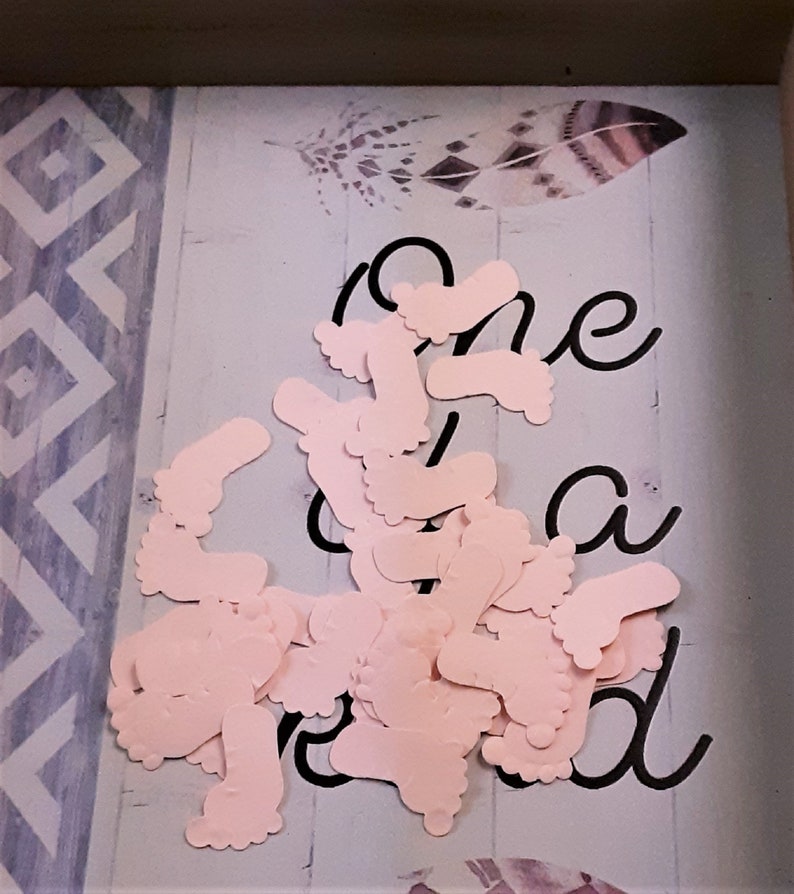 Embossed Baby Feet Die Cuts: Blush Pink & Sky Blue Confetti (50 Ct) - Etsy