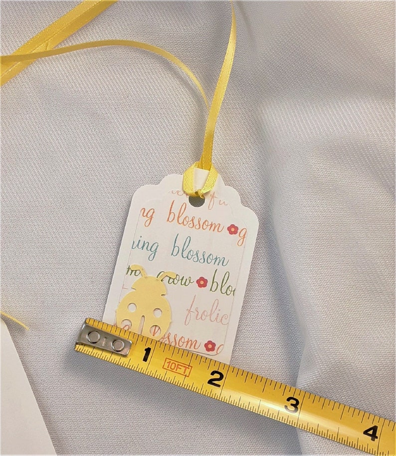 6 Gift Tags, Flutter, Bloom, Grow -- Summer, Spring, Pale Yellow and ...