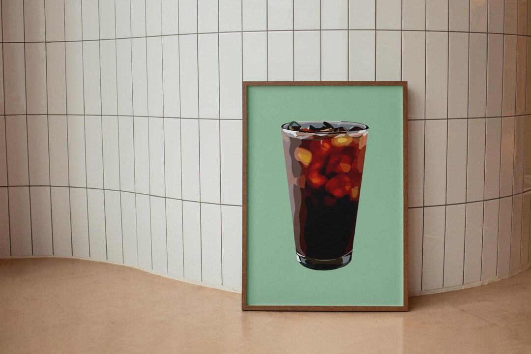 Iced Americano Solo Print | A4 A3 Prints - Etsy