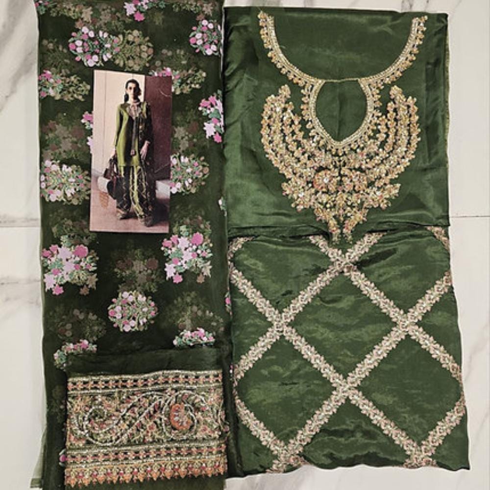 Embroidered Farshi Shalwar Suit 3PC Designer Shalwar Kameez Punjabi ...