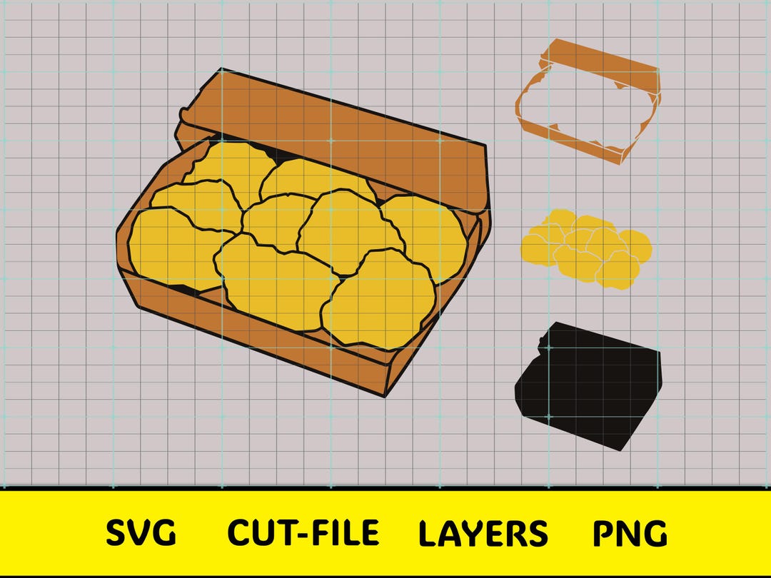 Chicken Nuggets SVG Layered Cut File | Nuggets SVG | Fast Food SVG ...