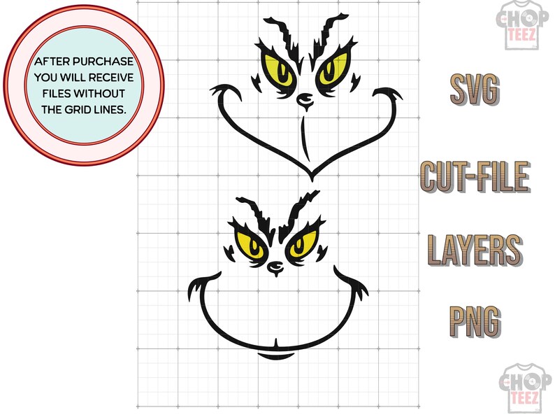 Grinch Face Outline SVG | Grinch Cut File | Christmas SVG | Cricut ...