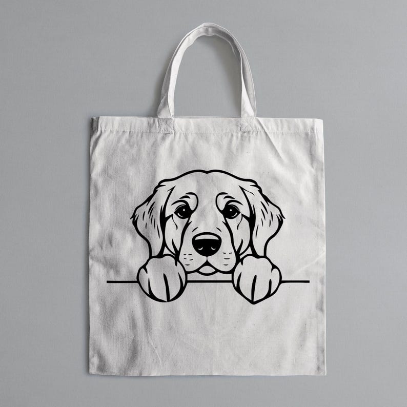 Peeking Golden Retriever SVG | Dog Face Peek SVG Cut File | Golden ...